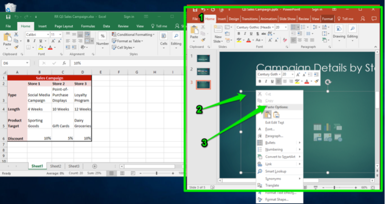 Excel Table In PowerPoint Integrating Microsoft Office Products