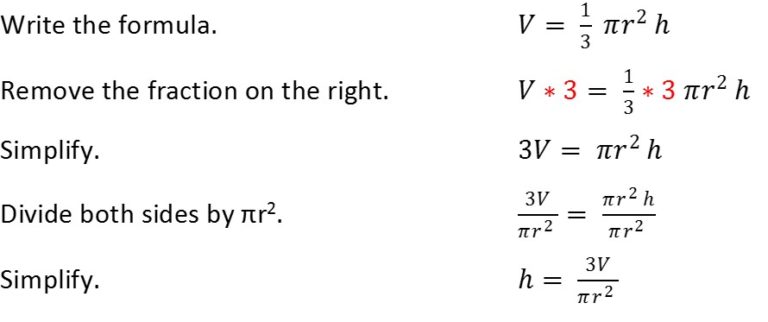 0.7 Solving Formulas or Equations for a Specific Variable | Chemistry