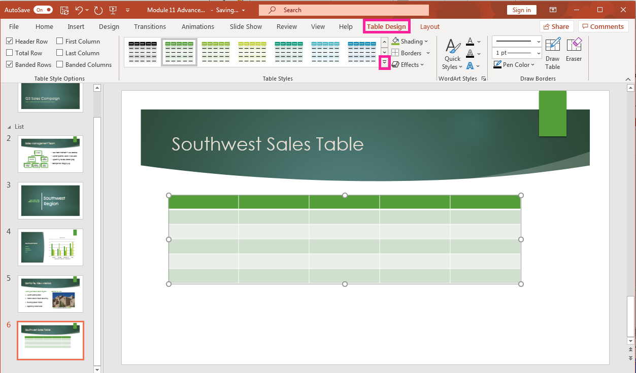 Format Tables Computer Applications For Managers