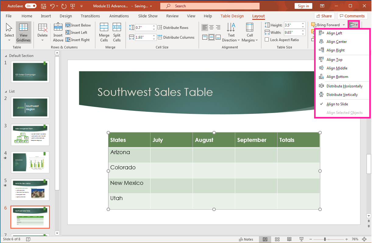 Selec ie Comun M iestrie Avion Powerpoint How To Arrange In Table 