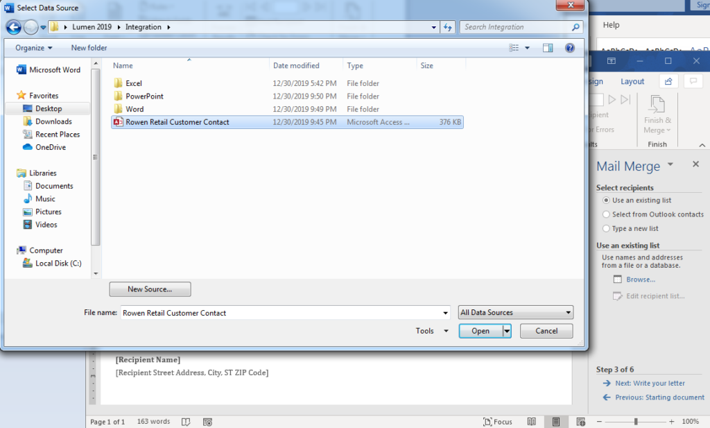 Access and Mail Merge | Computer Applications for Managers