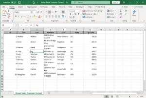 Excel Table from Access Data | Computer Applications for Managers