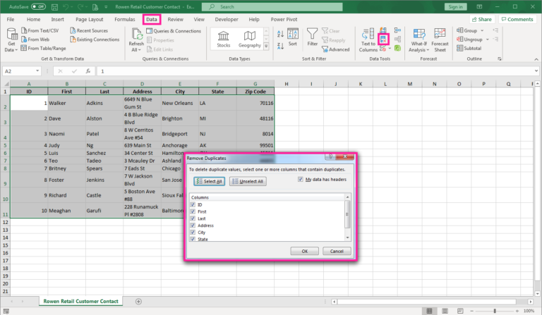 Access Data from Excel Table | Computer Applications for Managers