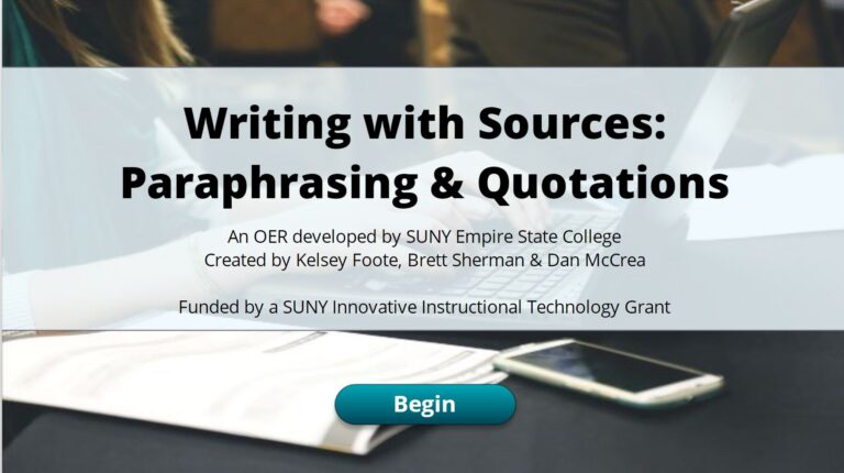 Paraphrasing | College Writing