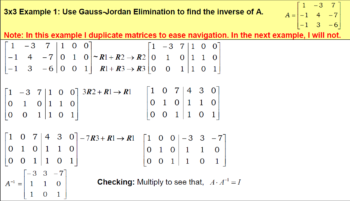 3.6b. Examples – Inverses of Matrices | Finite Math