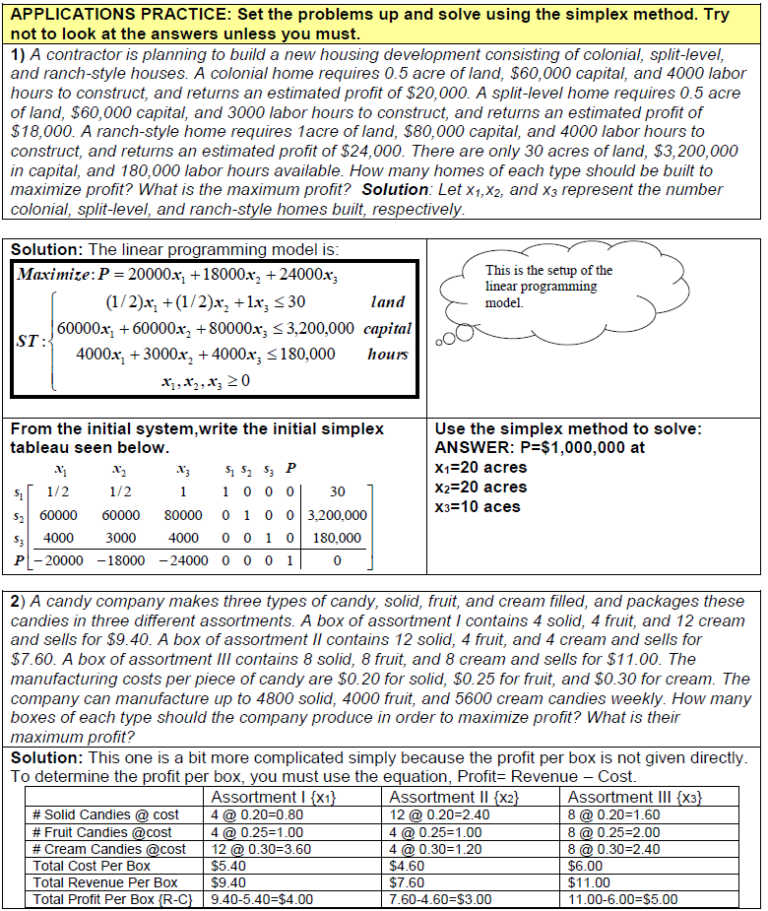 3.3c. Examples – Simplex Method | Finite Math