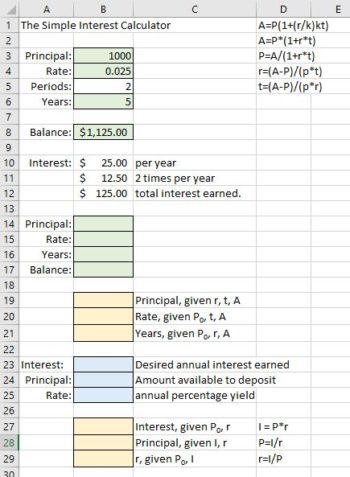 Simple Interest Calculator: Bonds, Notes | Mathematics for the Liberal ...