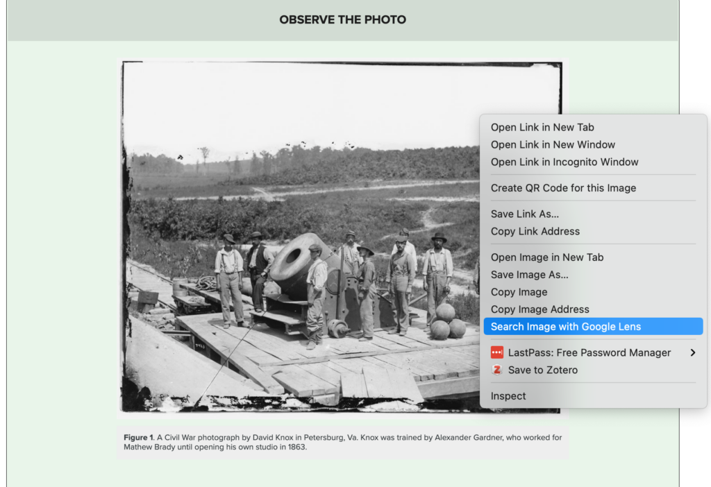 Analyzing Photographs | United States History I