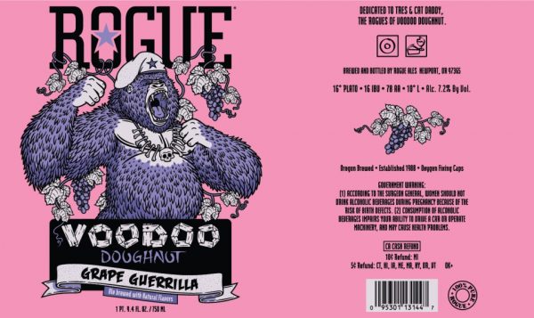 Rogue Ales Releases Voodoo Doughnut Grape Guerrilla Ale - DrinkedIn Trends
