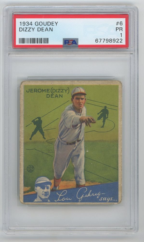 Auction Prices Realized Baseball Cards 1934 Goudey Dizzy Dean