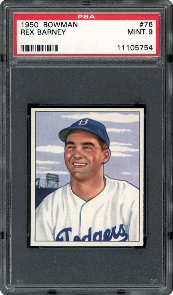 Auction Prices Realized Baseball Cards 1950 BOWMAN Rex Barney