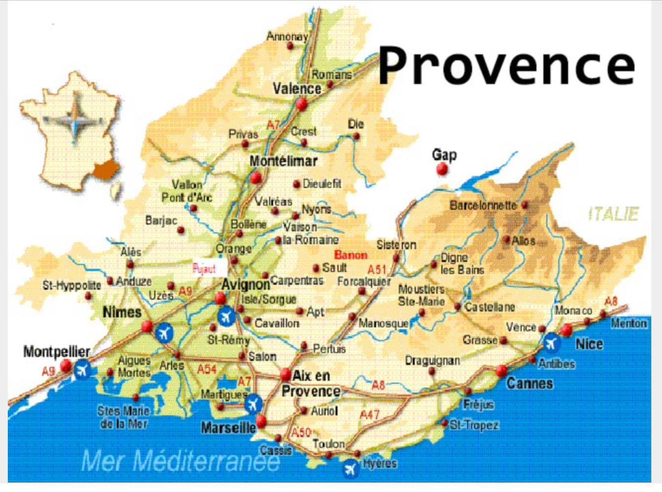 Map of Provence - Cycling Provence - CycleBlaze
