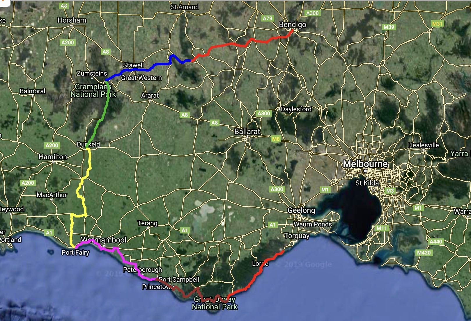 Maps - Australia Gold Fields, Grampians and Great Ocean Road plus The 7 ...