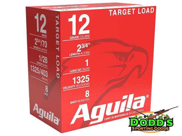 Aguila 1Chb1286 Sporting Clays High Velocity 12Gauge 2.75" 1OZ 8Shot 25 ...