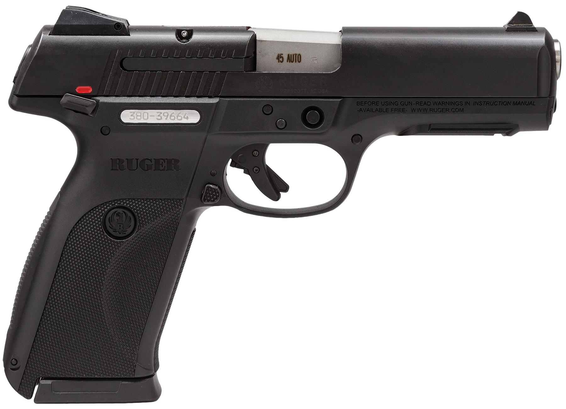 Ruger Sr45 Standard 45 Acp Da 4.50" 10+1 Black Poly 3800 .45 Acp For ...