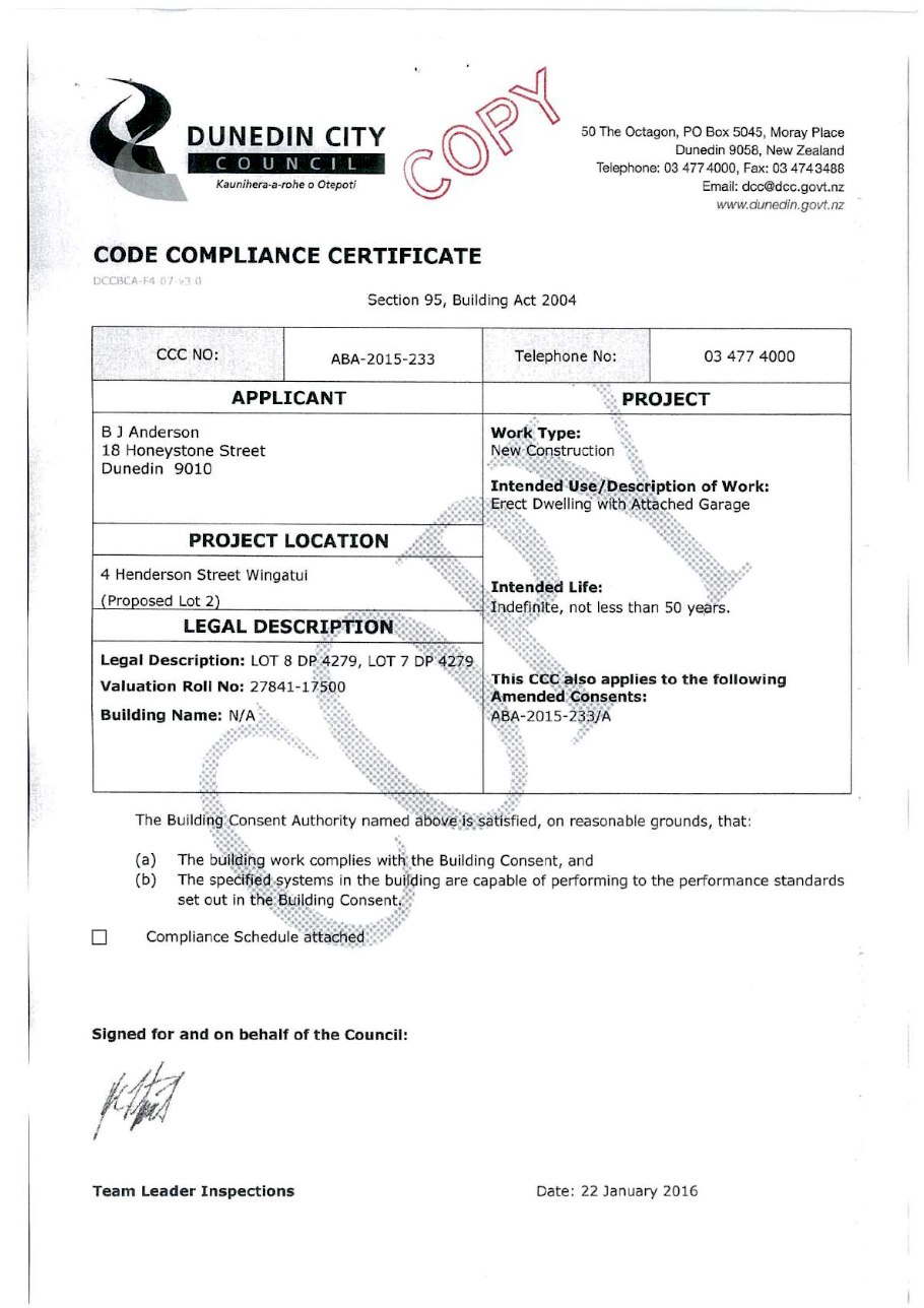 4B Henderson Street, Mosgiel | Les Mortimer