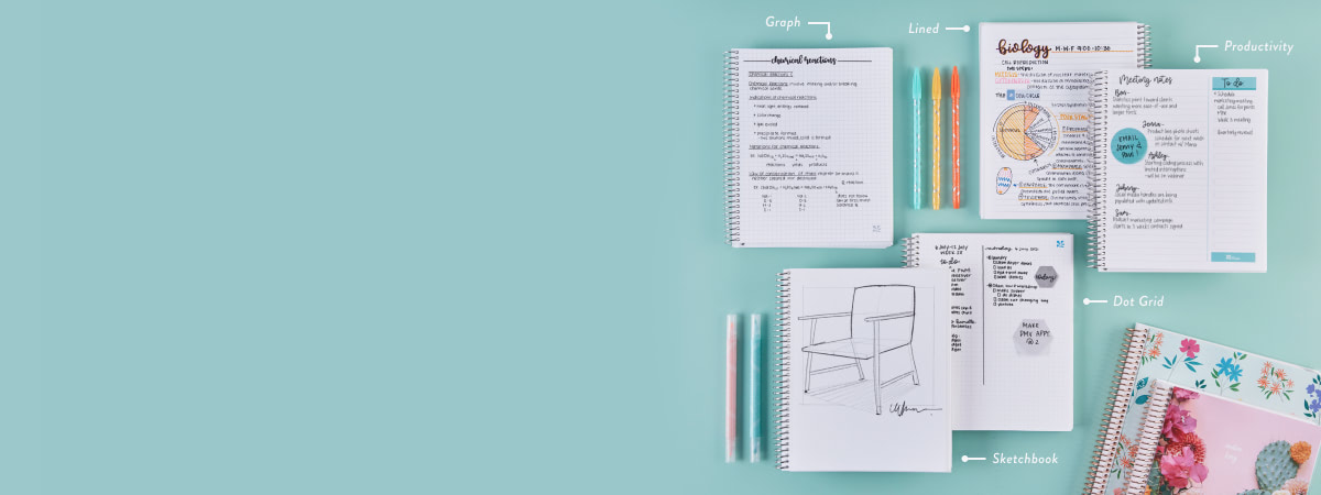 Notebooks | Patterned, Coiled, Personalized | Erin Condren