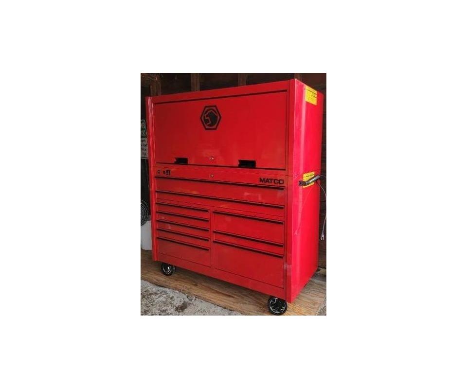 MATCO TOOLS Tool Chest Model 4225 THU, 4s 2bay 25" tall hutch. Casters ...
