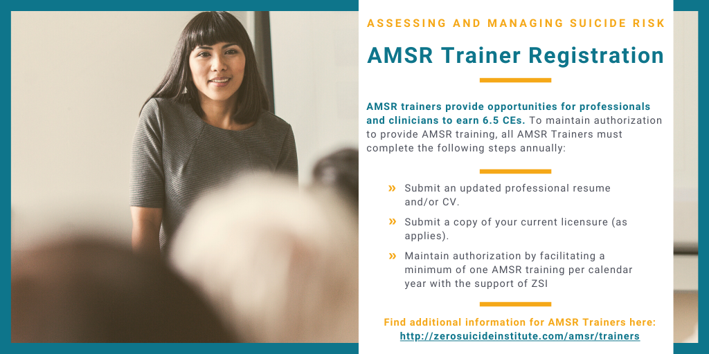 2023 AMSR Trainer Annual Registration