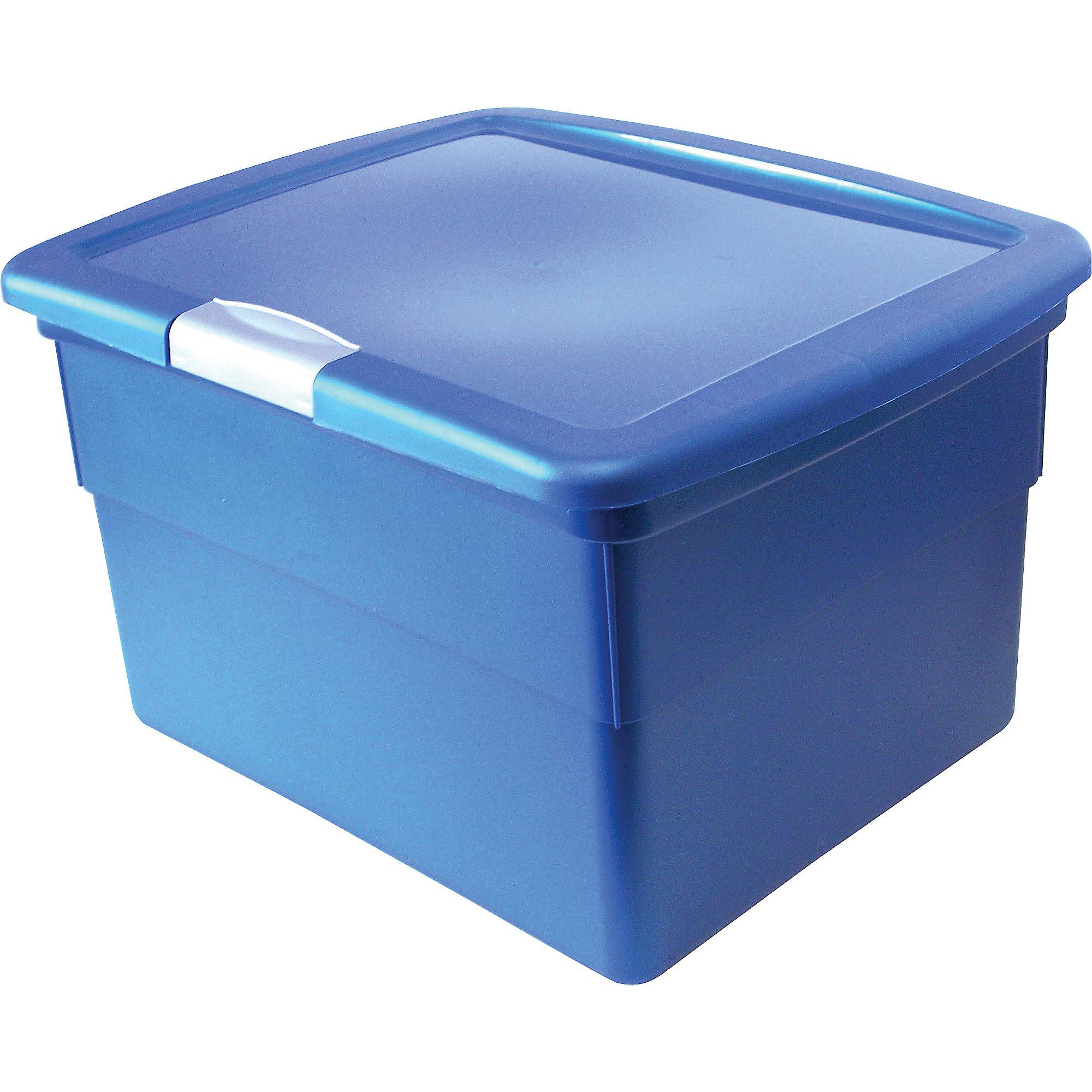Staples Plastic Hinged File Boxes w/Lid, Blue | eBay