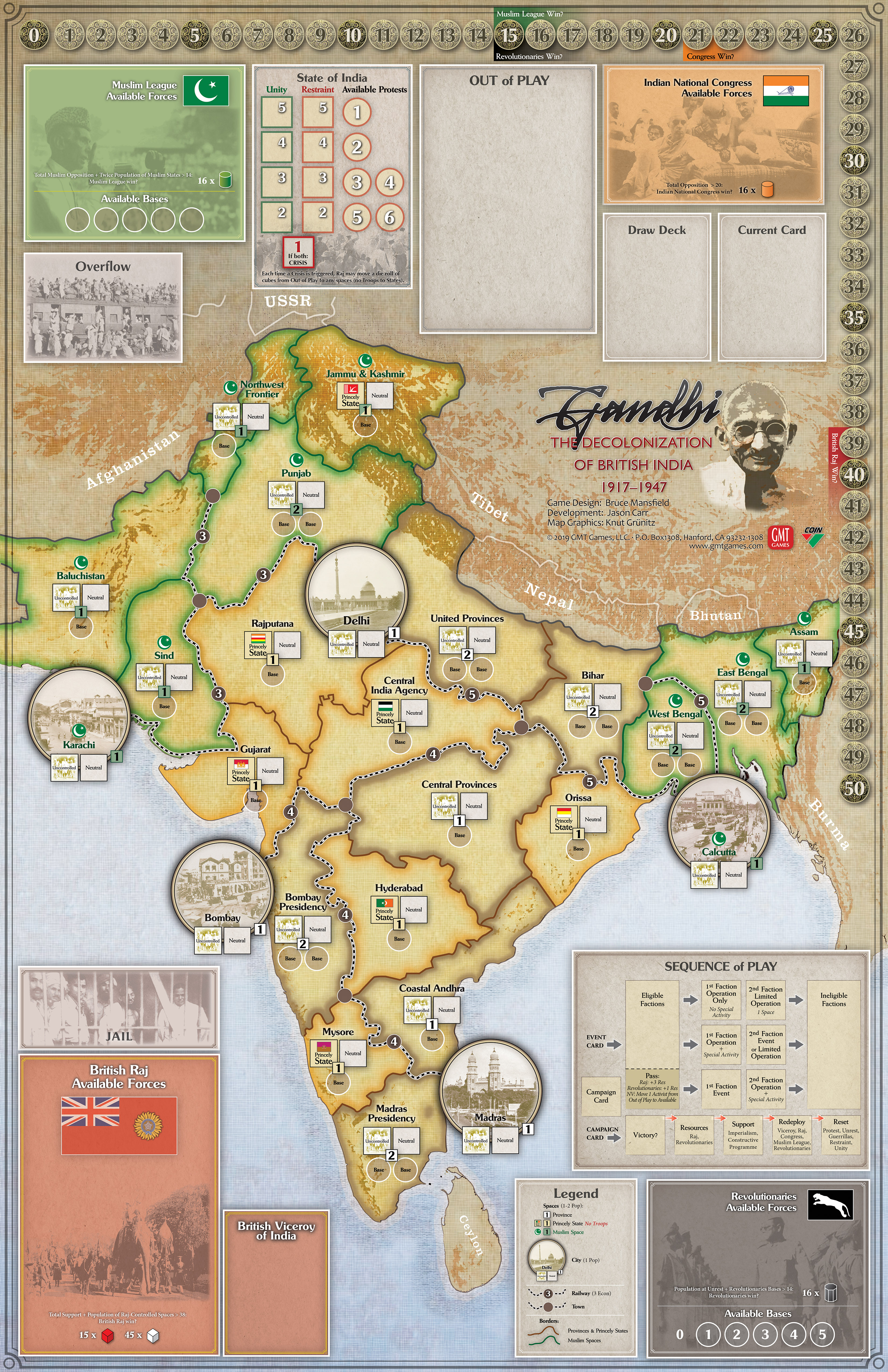 GMT Games - Gandhi, 2nd Printing