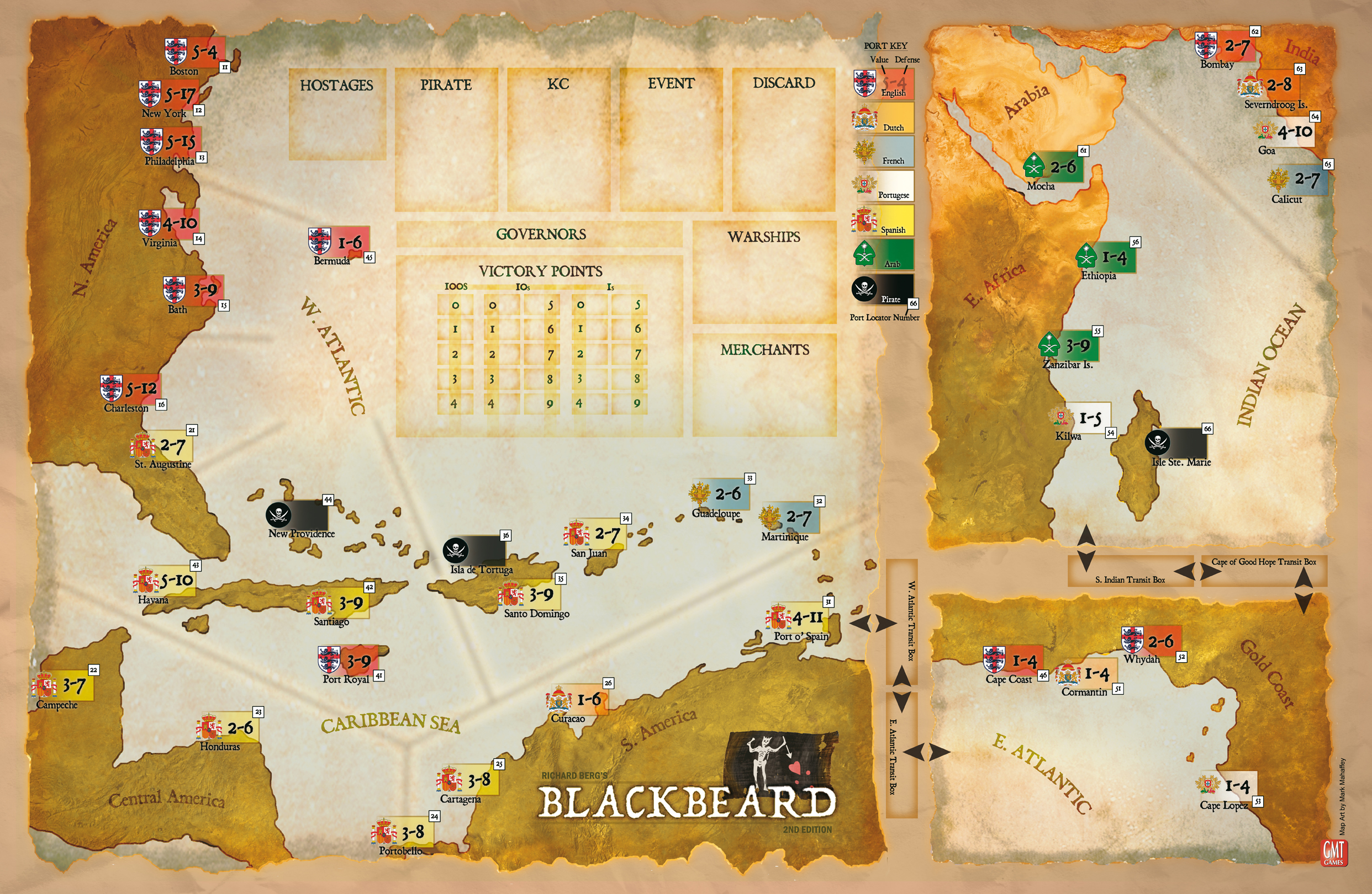 GMT Games - Blackbeard: The Golden Age of Piracy, 2nd Printing