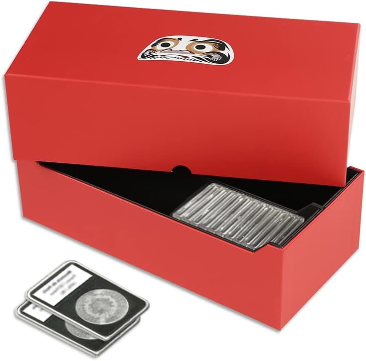 Coin Slabs Storage Box (Holds 50) Red | GoldInSilver