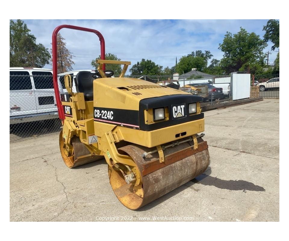 CAT Drum Roller, Truck, Trailers, and Tools from Construction Company ...