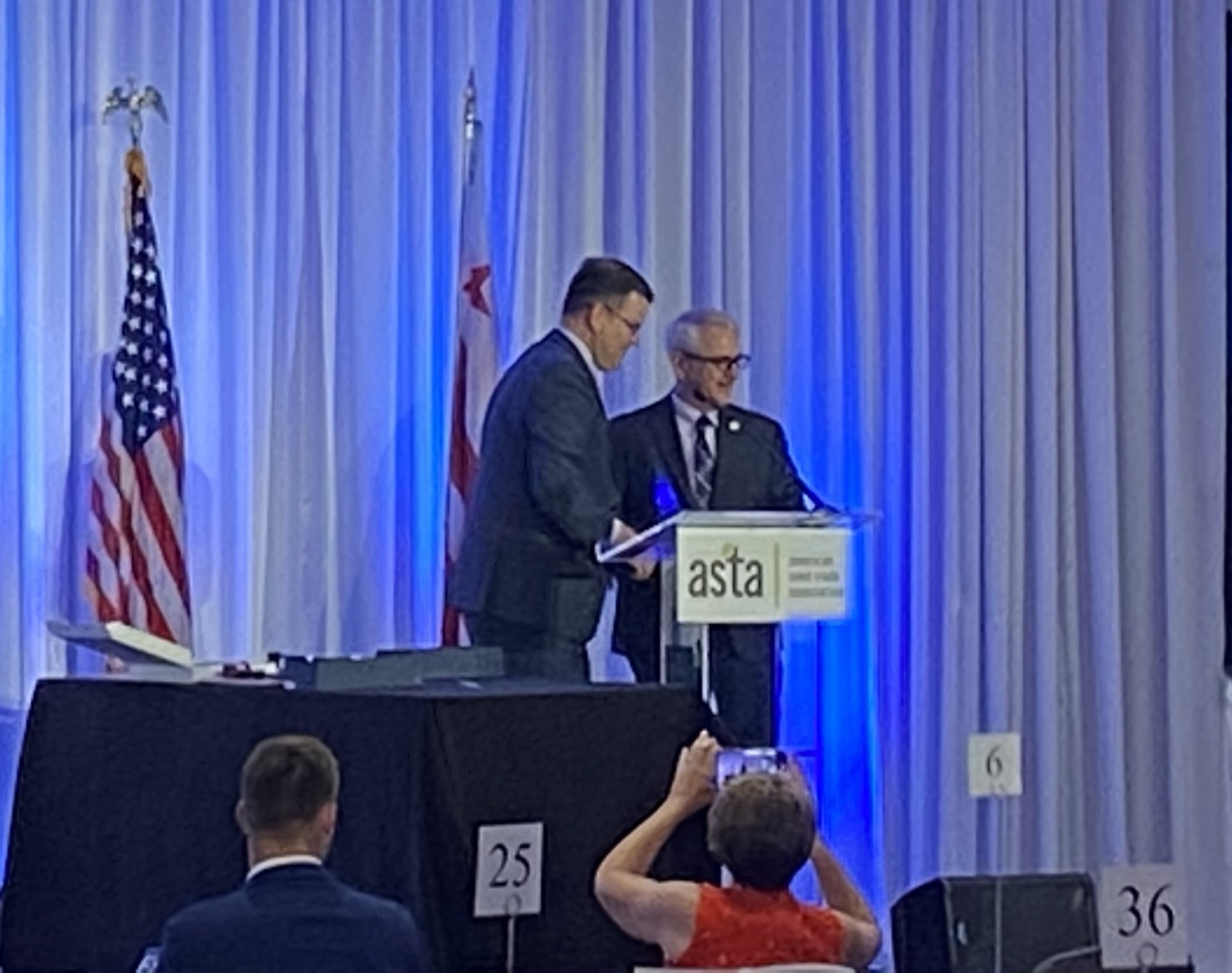 ASTA Presents Distinguished Service Awards To Chet Boruff and Barb……