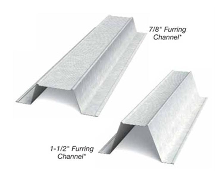 7 8 In X 25 Gauge 18 Mil Furring Channel Hat Channel At Lone Star Materials 7 8 In X 25 Gauge 18 Mil Furring Channel Hat Channel At Lone Star Materials