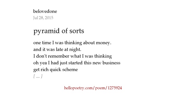 pyramid of sorts by Poems by Dayana - Hello Poetry