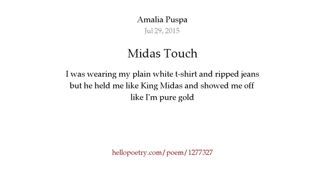 Midas Touch by AM - Hello Poetry
