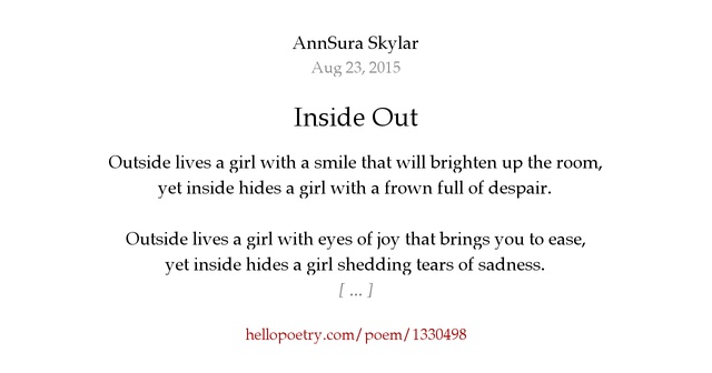 Inside Out by AnnSura Moon - Hello Poetry