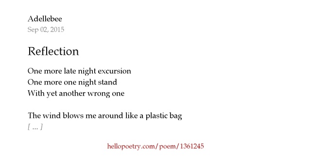Reflection by Adellebee - Hello Poetry