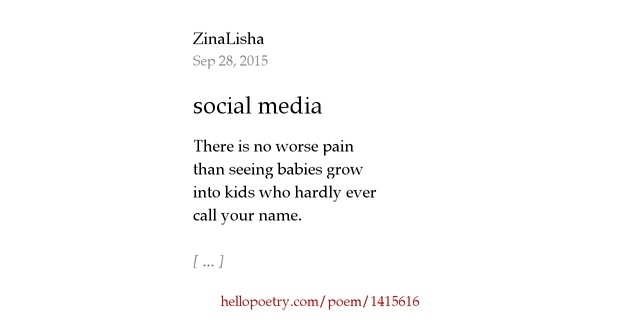 social media by ZinaLisha - Hello Poetry