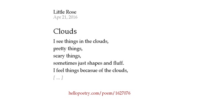 Clouds by PiledByTheGate - Hello Poetry