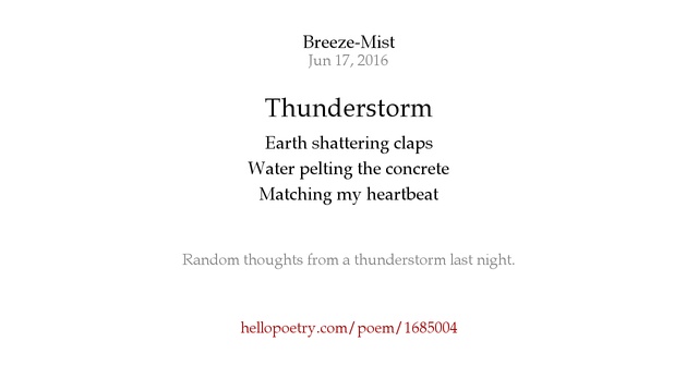 Thunderstorm by Breeze-Mist - Hello Poetry