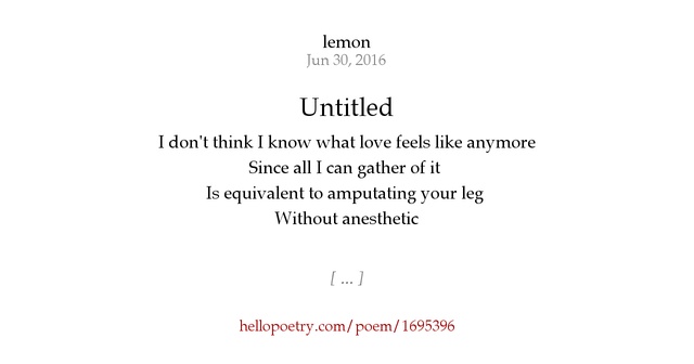 Untitled by lemon - Hello Poetry