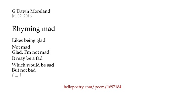 Rhyming Mad By G Dawn Moreland Hello Poetry rhyming-mad-by-g-dawn-moreland-hello-poetry