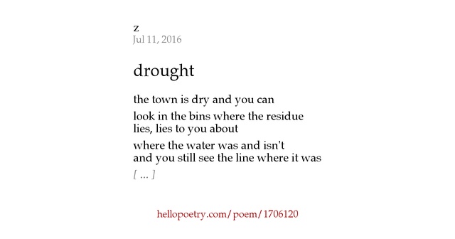 drought by z - Hello Poetry