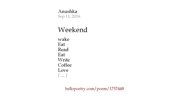 Weekend Funny Poems
