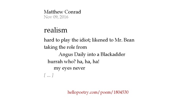 realism by Mateuš Conrad - Hello Poetry