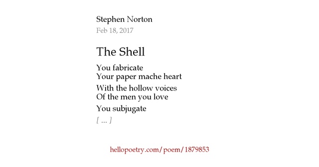 The Shell by Stephen Norton - Hello Poetry