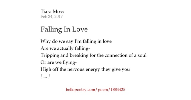 Falling In Love by Tiara Moss - Hello Poetry