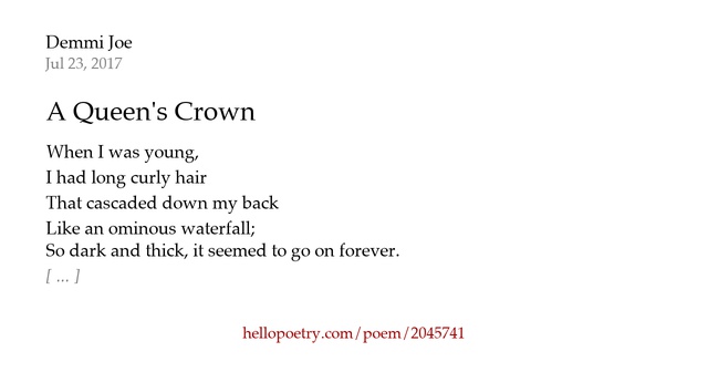 A Queen's Crown by Demmi Joe - Hello Poetry