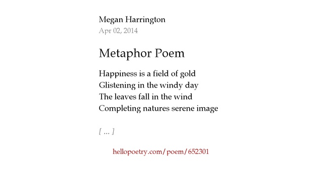 Extended Metaphor Poem Examples