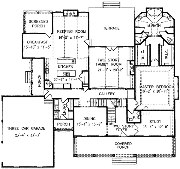 Large Country Home Plan - 15778GE | Architectural Designs - House Plans