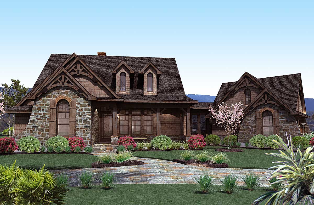 Stone Cottage With Flexible Garage 16807WG Architectural Designs Stone Cottage With Flexible Garage 16807WG Architectural Designs