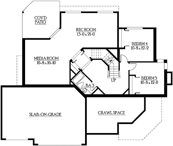 Angled Entry with View to Back of House - 23107JD | Architectural ...