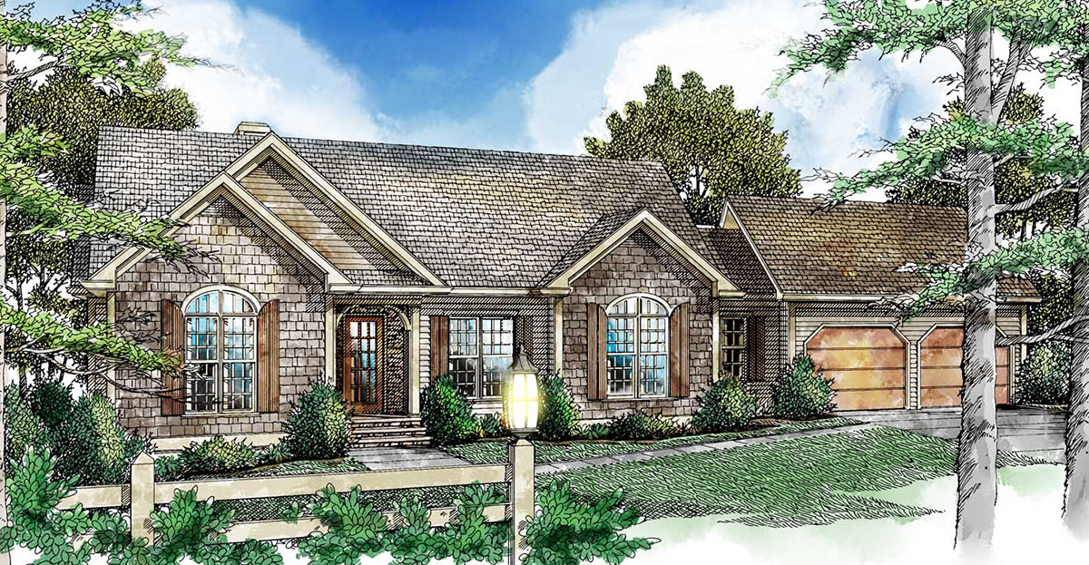 Delightful Mountain Ranch Home Plan - 26634GG | Architectural Designs ...